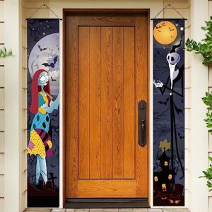 Nightmare Before Christmas Nightmare Before Christmas, Nightmare Before Christmas Halloween Party Hanging Banner Front Door Sign Decorations