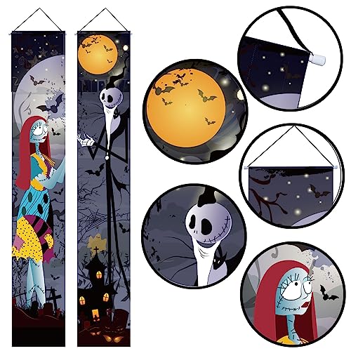 Nightmare Before Christmas Nightmare Before Christmas, Nightmare Before Christmas Halloween Party Hanging Banner Front Door Sign Decorations