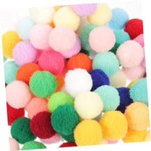 Pompom Balls with Wiggle Eyes Mini Pom Poms 2 Sets Handmade Fur Ball Nylon Yarn Puffer Ball Large, Medium and Small Bulk Crafts Assorted Pompoms