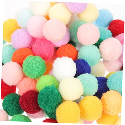 Pompom Balls with Wiggle Eyes Mini Pom Poms 2 Sets Handmade Fur Ball Nylon Yarn Puffer Ball Material Bulk Crafts Assorted Pompoms