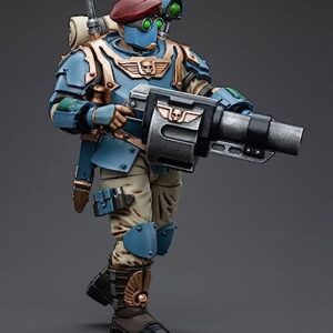 Pipigirl JoyToy Warhammer 40K Genuine License 1/18 Soldier, Astra Militarum Tempestus Scions Command Squad 55th Kappic Eagles Grenadier, 4.21 inch Models Action Figures Kits (Grenadier)