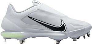 nike force zoom trout 8 pro cz5915-100 white-black men's metal baseball cleats 13 us