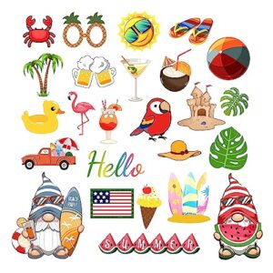 artaubrey 25 pcs summer beach fridge magnet hello summer car magnets, cruise door hawaii decorations for refrigerator, car and office whiteboard