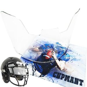 cnpmant football visor, youth and adult football helmet viosor. facial protection visor for football helmet accessories, shock resistance, scratch resistant, uv block, reduces glare, enhances clarity.