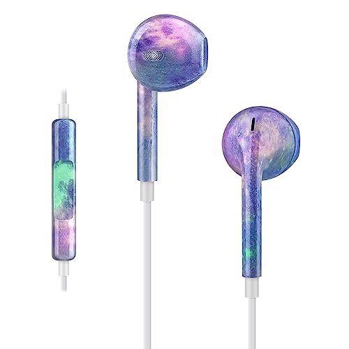 Aolcev Wired Earbuds for iPhone, Earphones with A Button for Full Control of Music and Calls, in-Ear Headphones Compatible with iPhone 14 13/12/11/Xr/Xs/Se/X/8/7/Plus Support All iOS System Purple