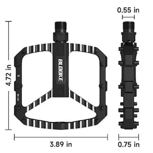 MTB Pedals Professional, Wide Paltform and Lightweight of Bicycle Pedals, Aluminum Alloy 9/16" Sealed Bearing Platform for MTB Bike (MTB Pedals)