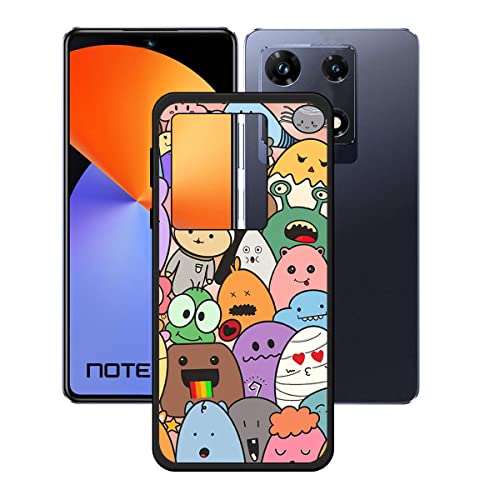 YZKJSZ Case for Infinix Note 30 Pro,Shock-Absorption Light but Durable Soft Gel Black TPU Silicone Protection Case Cover for Infinix Note 30 Pro (6.67") - KE97