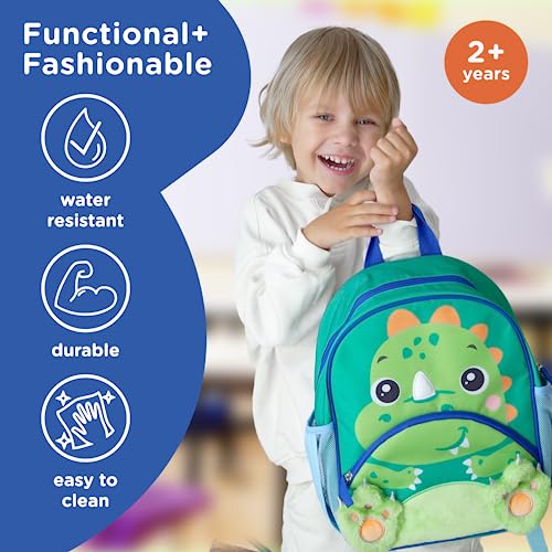 Move2Play, Dinosaur Toddler Backpack | Preschool Backpack For Kids | Kindergarten School Book Bag | Small, Little, Mini Size, Designed for Boys & Girls Ages 2, 3-5+ Year Olds