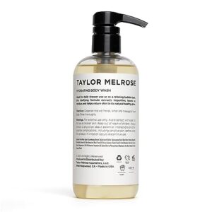 Taylor Melrose Hydrating Body Wash - Genderless Liquid Soap - Shea Butter, Pro-Vitamin B5-16.9 FL Oz (400 ml)