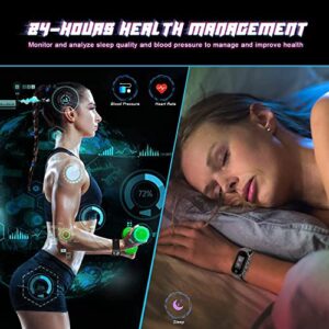 W@nyou Smart Watch with Earbuds for Women and Men,Activity Fitness Tracker Watch Combo Bluetooth Earbuds Can Receive Calls Messages Sleep Tracker Calorie Counter for Men Women Kids