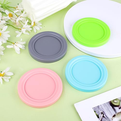 4pcs Round Lids Replacement, Can Lids Covers for Ninja Creami NC301/NC300/NC299AMZ Series Ice Cream Containers Plastic Lids for Ice Cream Cups, 4 Colors, Container Not Included