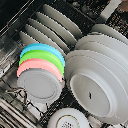 4pcs Round Lids Replacement, Can Lids Covers for Ninja Creami NC301/NC300/NC299AMZ Series Ice Cream Containers Plastic Lids for Ice Cream Cups, 4 Colors, Container Not Included