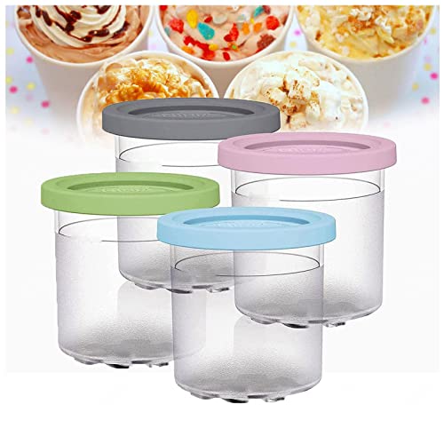 Creami Deluxe Pints, for Ninja Creami Pints with Lids, Ice Cream Pint Cooler Reusable,Leaf-Proof Compatible NC301 NC300 NC299AMZ Series Ice Cream Maker