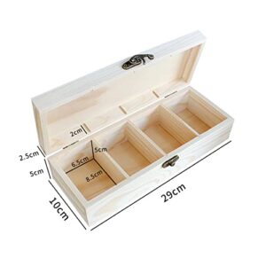 ＫＬＫＣＭＳ Tea Bags Organizer Tea Bags Holder Wood Tea Storage Box Decor Jewelry Organizer Container for Office Countertop Kitchen Cabinet Creamers