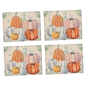 doitool 4pcs halloween placemat table placemats jute placemat home decorations thanksgiving decorations halloween fall pumpkin placemats autumn table mat pumpkin pattern mats kitchen mats