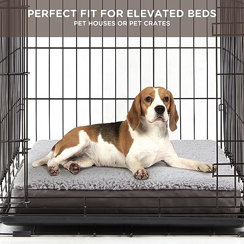 Codi Orthopedic Dog Beds XL for Extra Large Dogs with Memory Foam, Reversible Dog Mat with Removable Cover, Waterproof Pet Bed Machine Washable, Grey