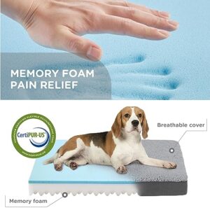 Codi Orthopedic Dog Beds XL for Extra Large Dogs with Memory Foam, Reversible Dog Mat with Removable Cover, Waterproof Pet Bed Machine Washable, Grey