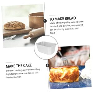 UPKOCH 6pcs Rectangular Toast Box French Toast Aluminum Baking Pans Mini Cake Bread Baking Tray Loaf Baking Homemade Bread Making Mould Baking Mold Non-stick Bakeware Cake Baking Box A01