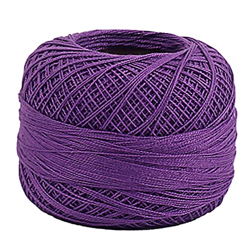 Ciieeo 1 Roll Yarn Wool Yarn Purple Yarn Hand Knitting Yarn Cotton Linen Yarn Cotton Warp Thread Crochet Yarn Cotton Yarn to Weave Purple Cotton Ball Cotton Blend Sock Yarn