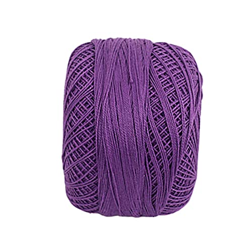 Ciieeo 1 Roll Yarn Wool Yarn Purple Yarn Hand Knitting Yarn Cotton Linen Yarn Cotton Warp Thread Crochet Yarn Cotton Yarn to Weave Purple Cotton Ball Cotton Blend Sock Yarn