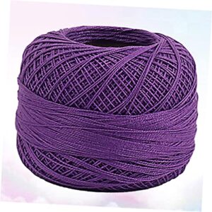 Ciieeo 1 Roll Yarn Wool Yarn Purple Yarn Hand Knitting Yarn Cotton Linen Yarn Cotton Warp Thread Crochet Yarn Cotton Yarn to Weave Purple Cotton Ball Cotton Blend Sock Yarn