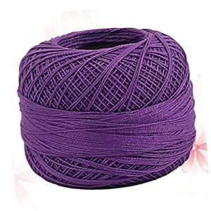 Ciieeo 1 Roll Yarn Wool Yarn Purple Yarn Hand Knitting Yarn Cotton Linen Yarn Cotton Warp Thread Crochet Yarn Cotton Yarn to Weave Purple Cotton Ball Cotton Blend Sock Yarn