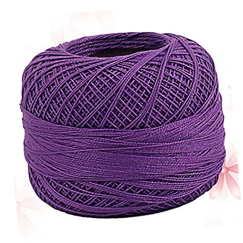 Ciieeo 1 Roll Yarn Wool Yarn Purple Yarn Hand Knitting Yarn Cotton Linen Yarn Cotton Warp Thread Crochet Yarn Cotton Yarn to Weave Purple Cotton Ball Cotton Blend Sock Yarn