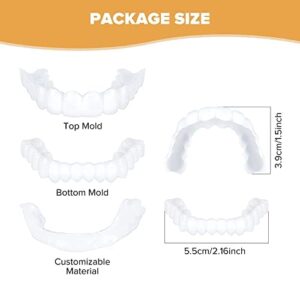 4 PCS Dentures Teeth for Women and Men, Dental Veneers for Temporary Teeth Restoration, Nature and Comfortable, Protect Your Teeth and Regain Confident Smile, Natural Shade-5