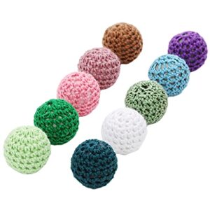 coheali 10 pcs headpiece jewelry colorful jewelry hand jewelry yarn plush ball jewelry findings hanging felt hanging wool ball charm knitting ball accessories diy yarn ball material pompom