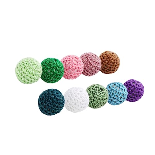 COHEALI 10 Pcs Headpiece Jewelry Colorful Jewelry Hand Jewelry Yarn Plush Ball Jewelry Findings Hanging Felt Hanging Wool Ball Charm Knitting Ball Accessories DIY Yarn Ball Material Pompom