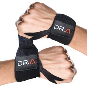 doctor-developed gym wrist wraps/lifting wrist straps for weightlifting, heavy duty gym straps with thumb loops, wrist wraps for working out & protection, weight lifting wrist wraps for men & women