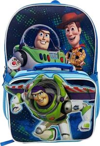 fast forward kid's licensed pop-out 16" backpack with lunch box combo set (toy story)