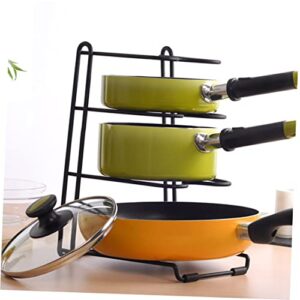 UPKOCH Stainless Steel Pot Rack Plate Holders for Dinner Plates Shelf Brackets Kitchen Utensils Organizer Pan Organizer Pot Holder Storage Pans Stainless Steel Lid Stand Pot Lid Stand