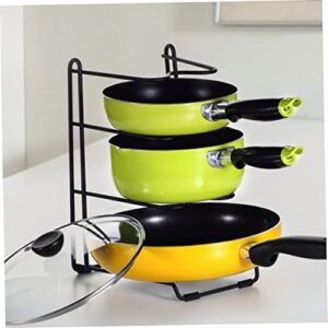 UPKOCH Stainless Steel Pot Rack Plate Holders for Dinner Plates Shelf Brackets Kitchen Utensils Organizer Pan Organizer Pot Holder Storage Pans Stainless Steel Lid Stand Pot Lid Stand