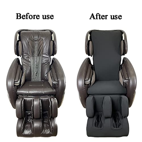 FBKPHSS Full Body Shiatsu Massage Chair Cover, Dust Protection Massage Chair Cover Stretch Fabric Zero Gravity Recliner Chair Cover for All Types of Massage Chairs,Black,Full Body