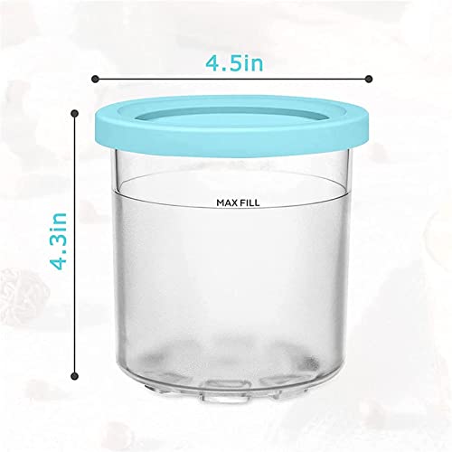 Creami Deluxe Pints, for Ninja Pints, Ice Cream Containers Pint Bpa-Free,Dishwasher Safe Compatible with NC299AMZ,NC300s Series Ice Cream Makers