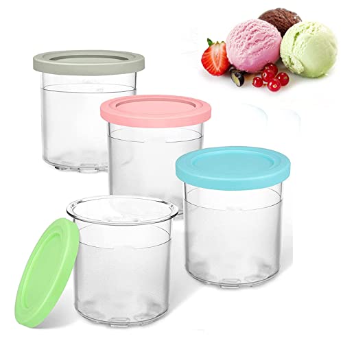 Creami Deluxe Pints, for Ninja Creami Cups, Ice Cream Pints with Lids Reusable,Leaf-Proof for NC301 NC300 NC299AM Series Ice Cream Maker