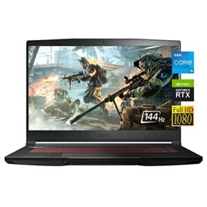 msi gf63 thin gaming laptop, 15.6'' fhd 144hz ips display, 11th gen core i5-11400h（beats i7-10750h）, geforce rtx 3050 4gb, 32gb ram,1tb ssd, usb-c,hdmi, rj45, wifi 6, win 11,black (11uc-692us)