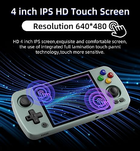 RG405M Retro Handheld Game Console 4 Inch IPS Touch Screen Android 12 CNC Aluminum Alloy Unisoc Tiger T618 Portable Video Player 128G 3172 Games Support OTA Update(DXR-RG405M-Grey)