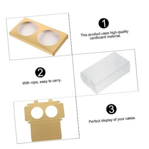 UPKOCH 10pcs Packing Box Mini Paper Cups Sandwich Box Container Mini Cake Boxes Cake Containers Cake Slice Container Plastic Pastry Box Cake Egg-yolk Puff Container Moon Cake Packing Box