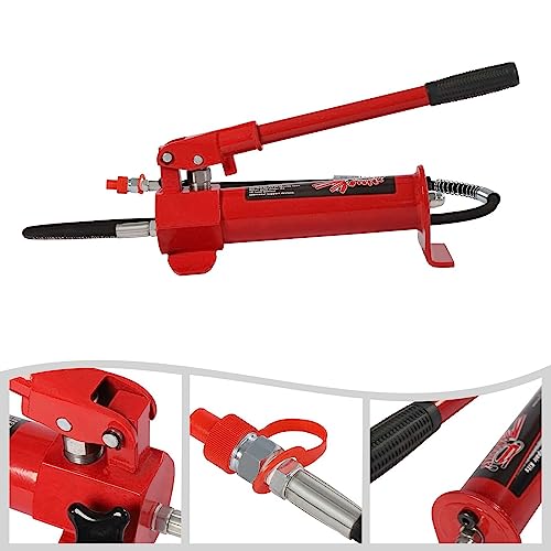 TQSHOoP 4 Ton Porta Power Kit, Hand Porta Power Hydraulic Jack, Portable Hydraulic Detach Car Jack, Automotive Repair Porta Power Pump Ram Jack Tool