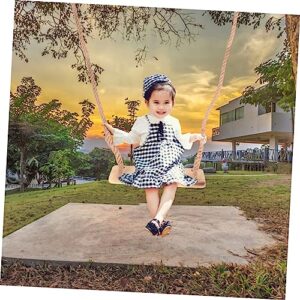 Toyvian Adult Swings for Outside Outdoor Swings Swing Indoor Rope Swing Hanging Swing Cottonwood Swing The Swing Aldult Brown Wooden Rope Child Swings for Adults Swing for Kids