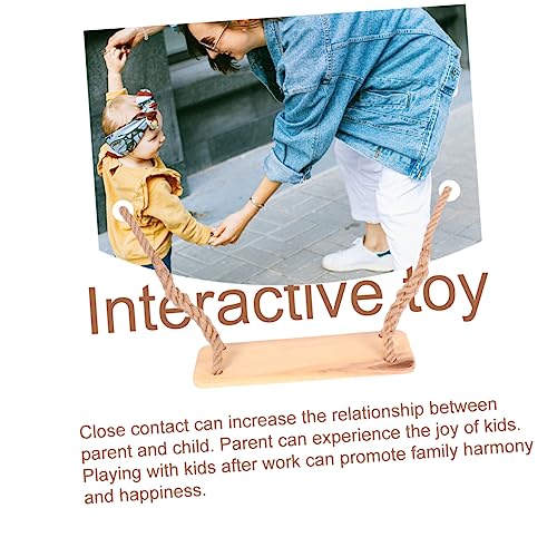 Toyvian Adult Swings for Outside Outdoor Swings Swing Indoor Rope Swing Hanging Swing Cottonwood Swing The Swing Aldult Brown Wooden Rope Child Swings for Adults Swing for Kids