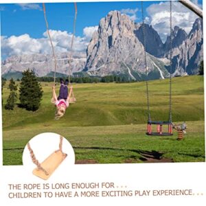 Toyvian Adult Swings for Outside Outdoor Swings Swing Indoor Rope Swing Hanging Swing Cottonwood Swing The Swing Aldult Brown Wooden Rope Child Swings for Adults Swing for Kids