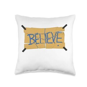 lasso believe throw pillow, 16x16, multicolor