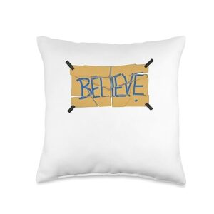 lasso believe throw pillow, 16x16, multicolor