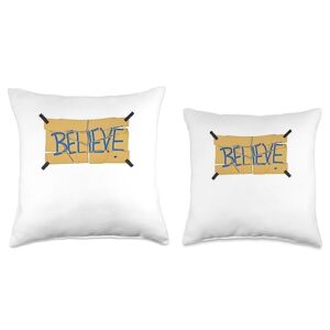 Lasso Believe Throw Pillow, 16x16, Multicolor