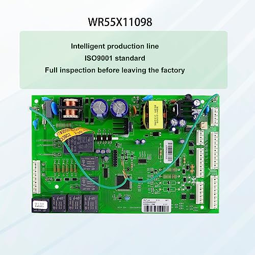 WR55X11098 Refrigerator Electronic Control Board, Compatible with ge PGCS1RKZJSS, PSQS6YGZBESS, PFSS5RKZASS, PFCF1RKZABB,PGS25KSEAFSS, PFSF5RKZCBB,ETC. Replace WR55X11076, WR55X11077, WR55X11097