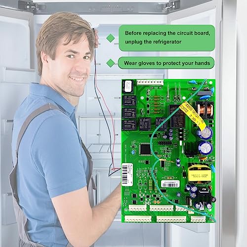 WR55X11098 Refrigerator Electronic Control Board, Compatible with ge PGCS1RKZJSS, PSQS6YGZBESS, PFSS5RKZASS, PFCF1RKZABB,PGS25KSEAFSS, PFSF5RKZCBB,ETC. Replace WR55X11076, WR55X11077, WR55X11097