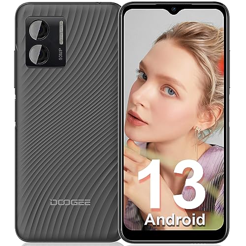 DOOGEE N50 Cell Phone, 2023 Android 13 15GB+128GB Smartphone, 6.52" HD+ Android Phone, 4200mAh, 50MP Camera, Dual 4G Unlocked Phones, OTG, T-Mobile